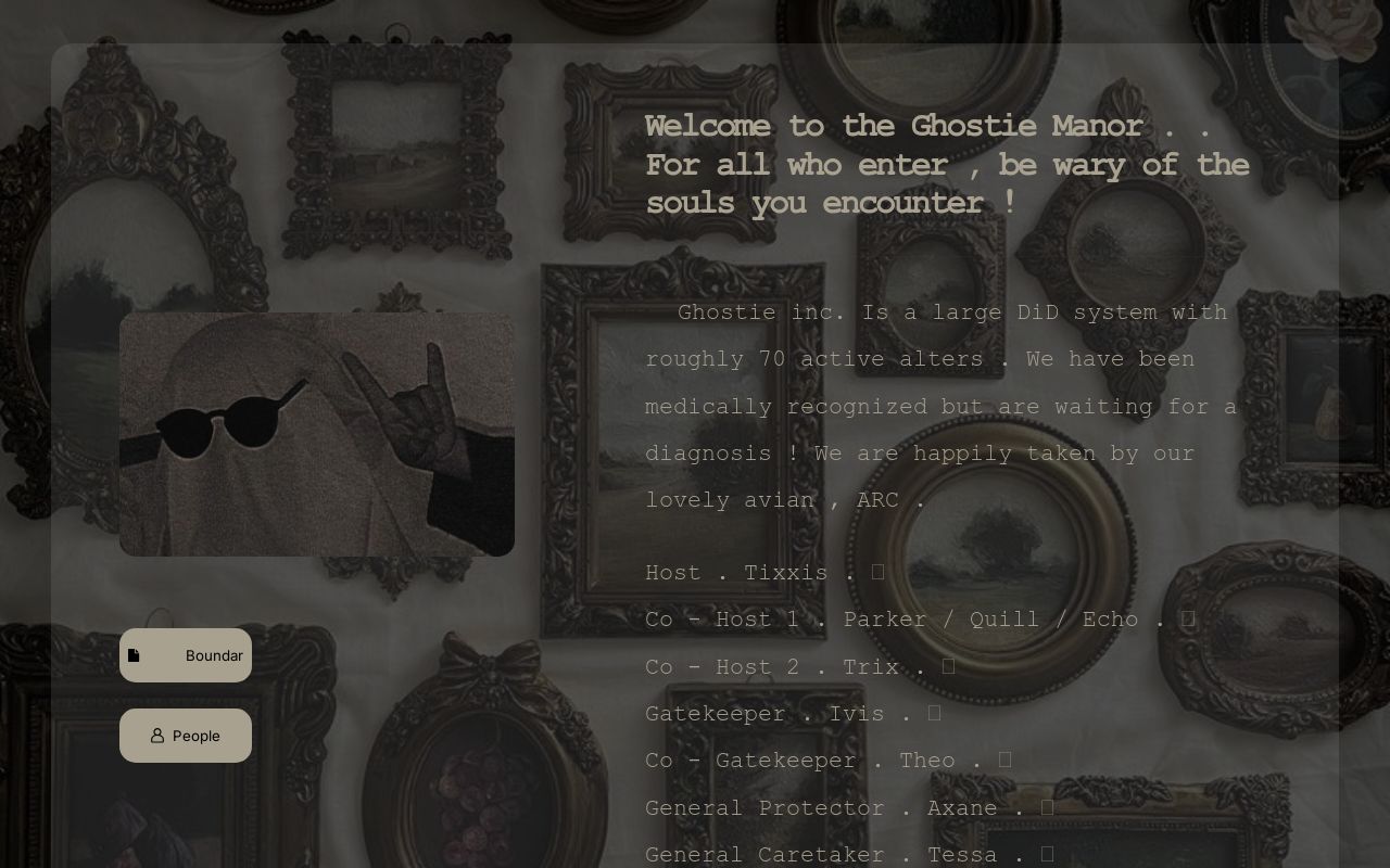 Ghostie Inc. System Carrd